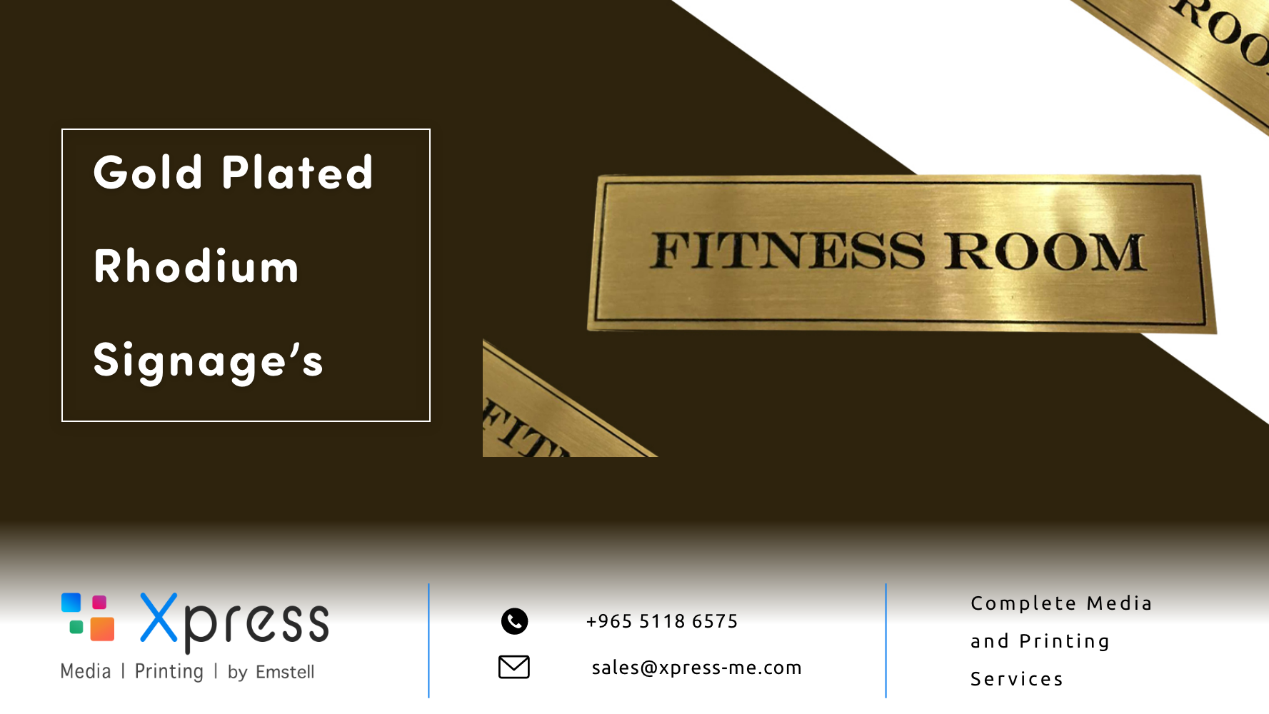 Gold Plated Rhodium Signage’s - XpressME